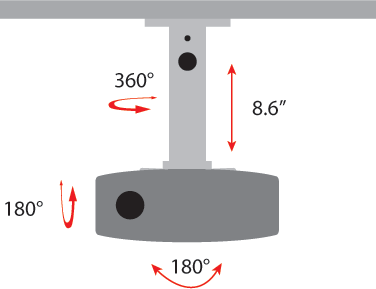 The Drop Ceiling Projector Mount - AMRDCP100KIT | Monumental Mounts